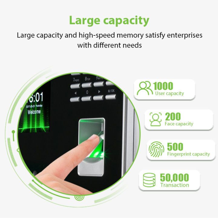 ZKTeco Fingerprint Time Attendance Machine Face Recognition Attendance Machine Advanced ...