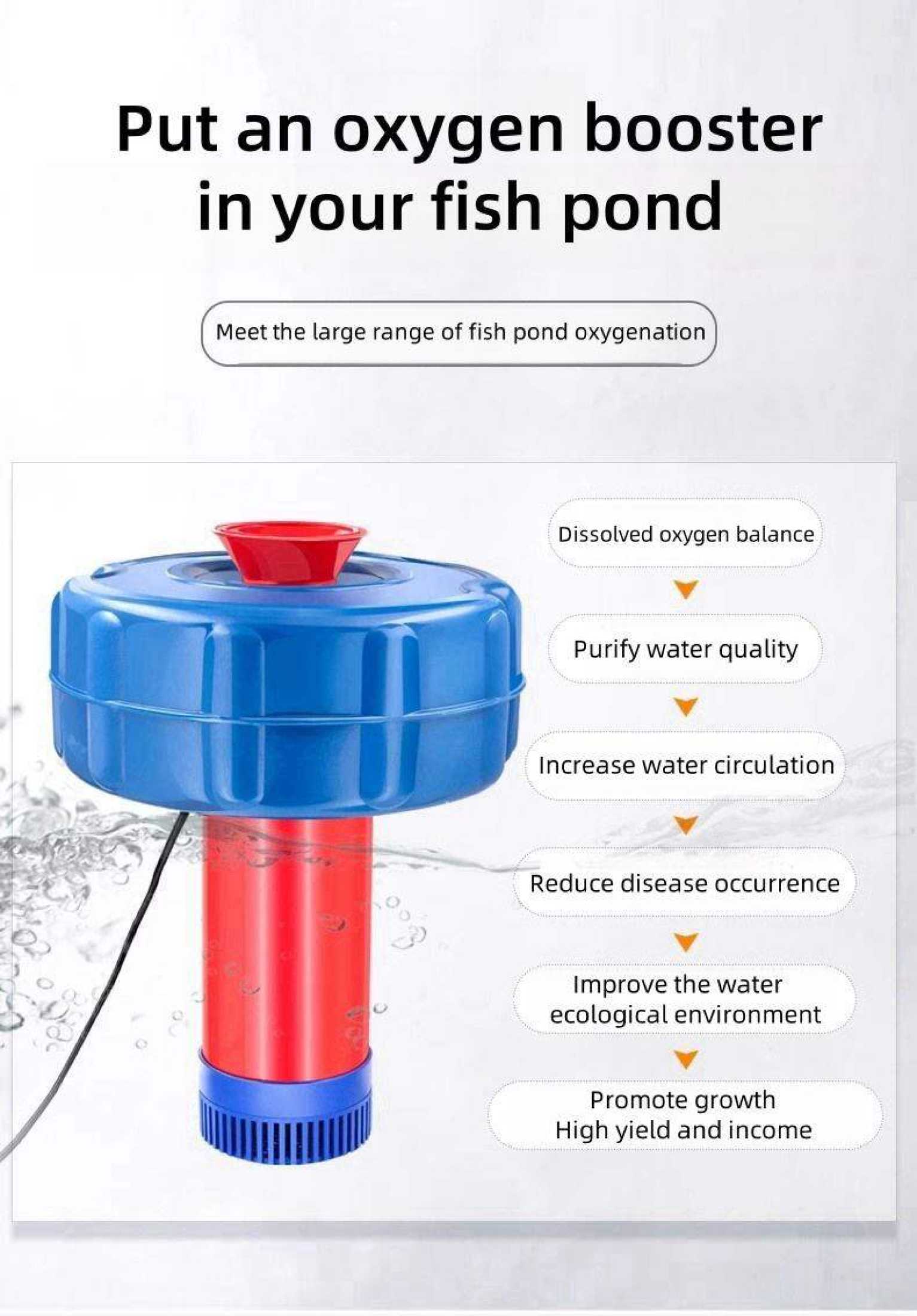 Fish pond oxygenator Shrimp pond oxygenator Crab pond fish pond pump ...