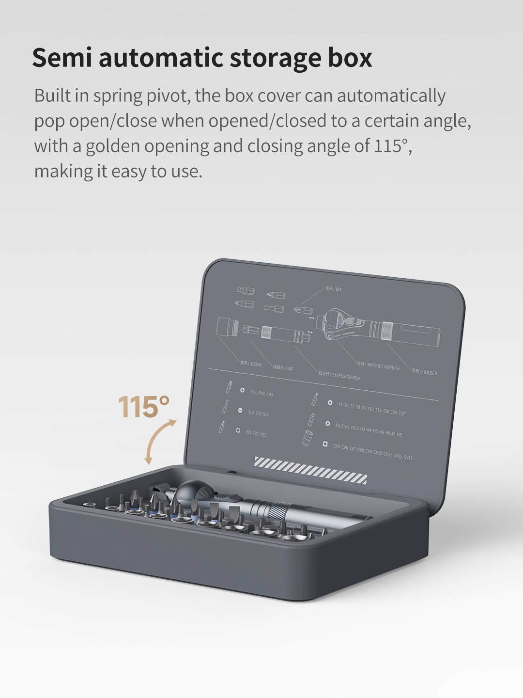 DUKA RS2 Ratchet Screwdriver Set 40 in 1 Multifunctional Toolbox Multi ...