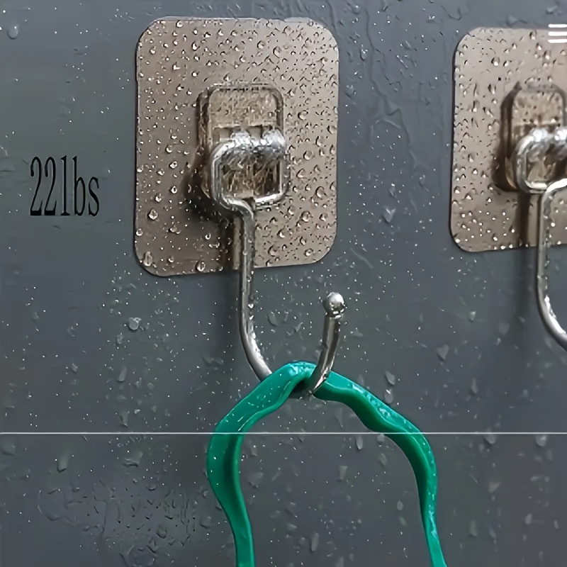 10Pcs Hook, Adhesive Hook Super Strong Door Hook Strong Adhesive Wall ...