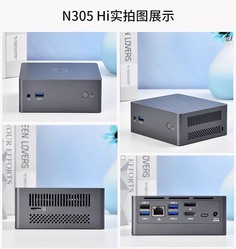 Jumper N305 MINI PC i3-n305 Soft Router Barebone System Pocket Computer ...