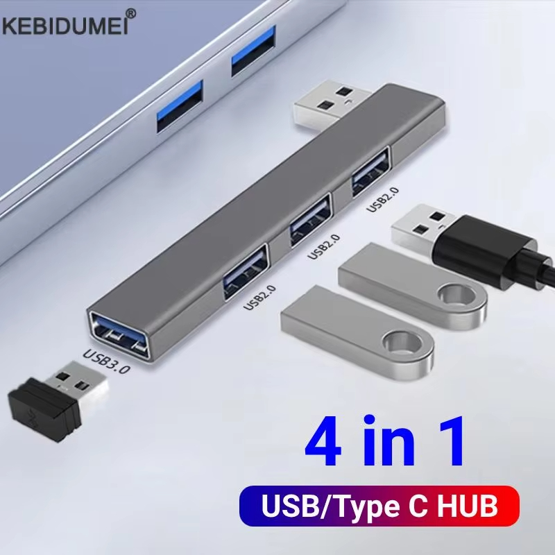 Usb Port Hub 4 In 1 Splitter Expansion High Speed Otg Adapter For Desktop Pc Laptop Adapter