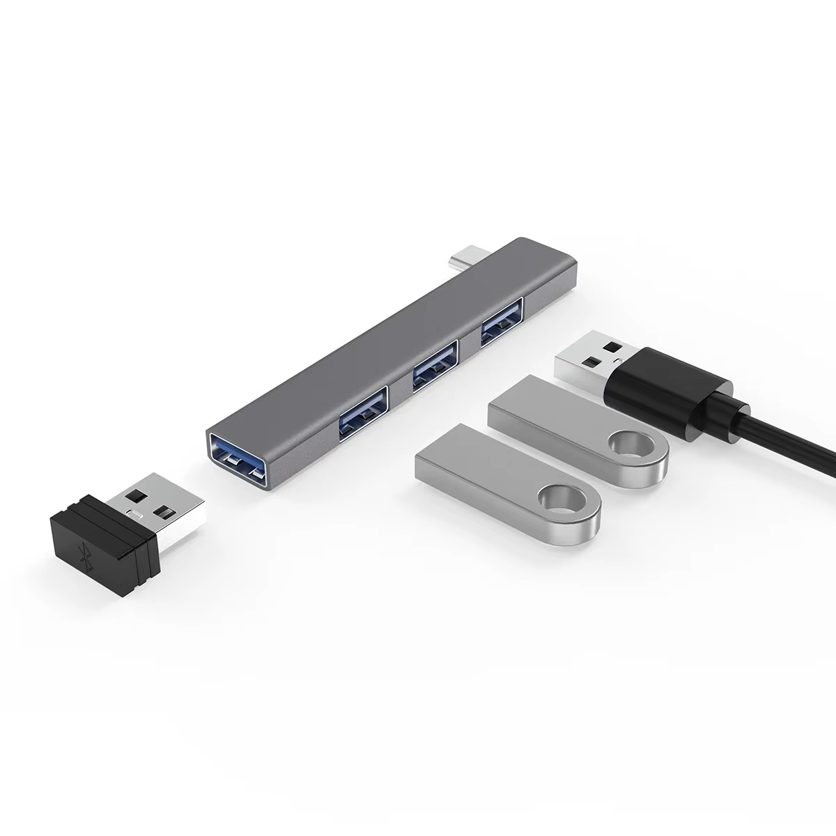 USB Port HUB 4 IN 1 Splitter Expansion High Speed OTG Adapter For ...