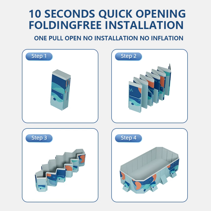 Foldable swimming pool Children adult swimming pool Family outdoor ...