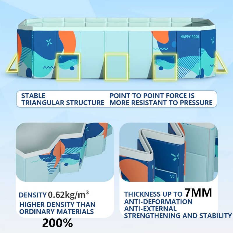 Foldable swimming pool Children adult swimming pool Family outdoor ...