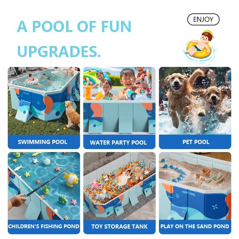 Foldable swimming pool Children adult swimming pool Family outdoor ...