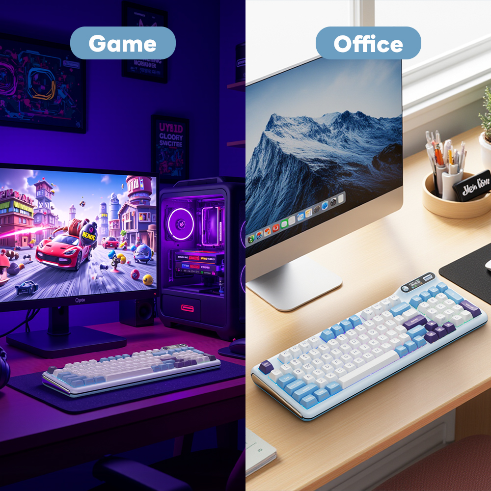 KZZI Z98 Nezuko Purple 94 Key Gasket Structure Three-Mode Bluetooth ...