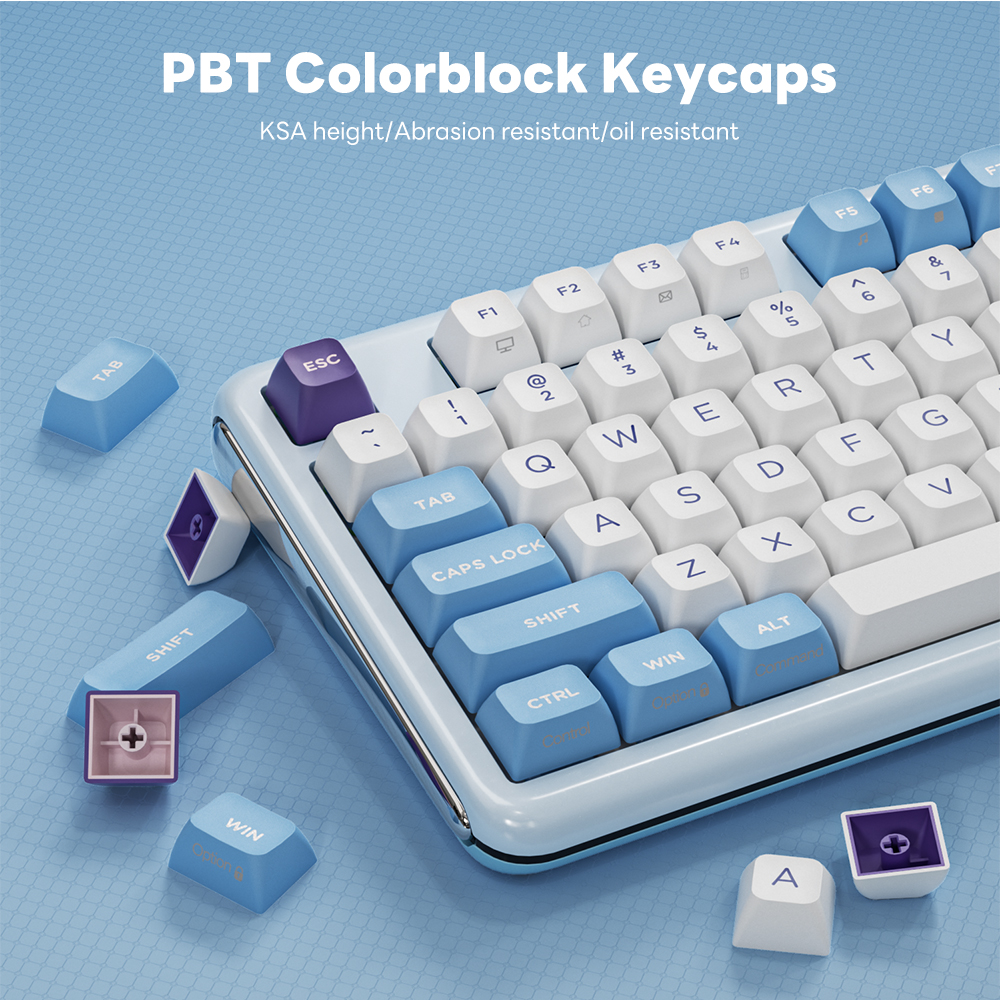 KZZI Z98 Nezuko Purple 94 Key Gasket Structure Three-Mode Bluetooth ...