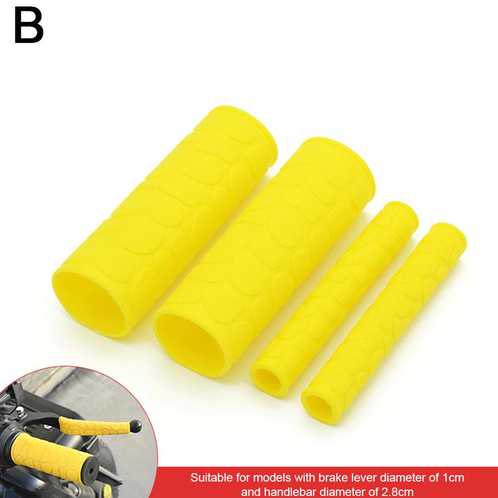 4pcs Non-slip Rubber Grip Glove Motorcycle Handle Cover Universal Heat ...