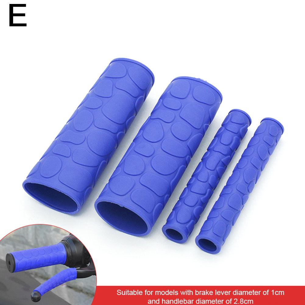 4Pcs Motorcycle Handlebar Grip Sleeve Rubber Anti-Slip Motorbike Handle ...