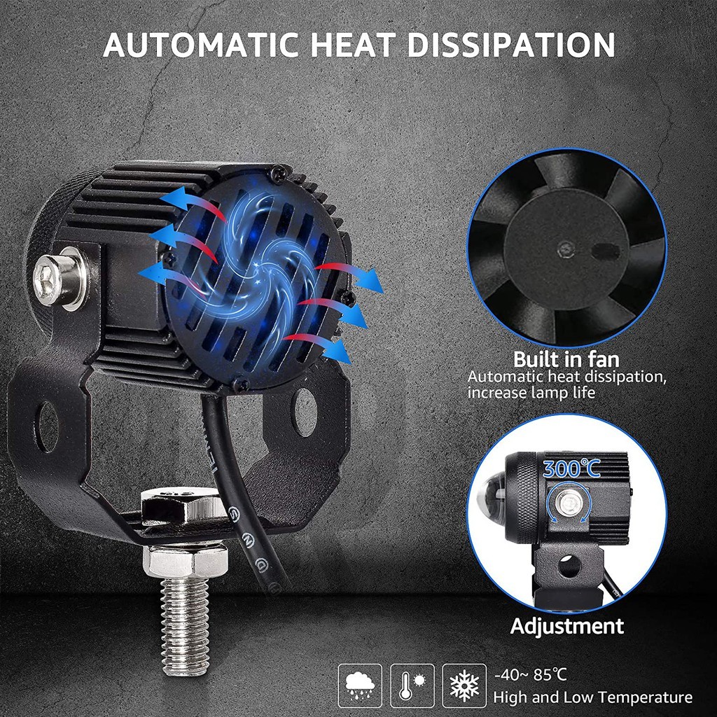 Mini Driving Lights Full Set V2 White+Yellow Pair of Universal High ...