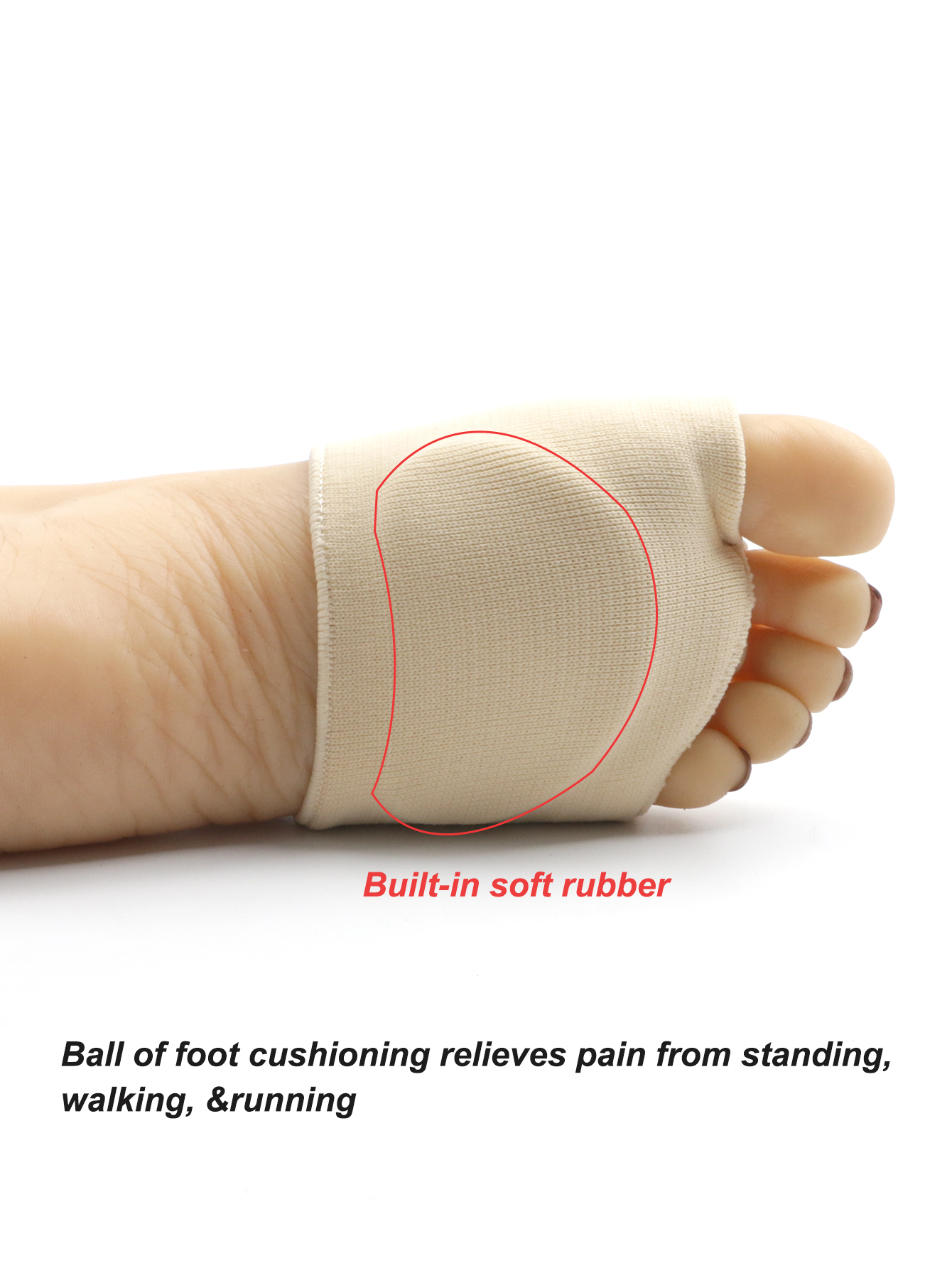 1 Pair Metatarsal Sleeve Pads Soft and Comfortable Ball of Foot ...