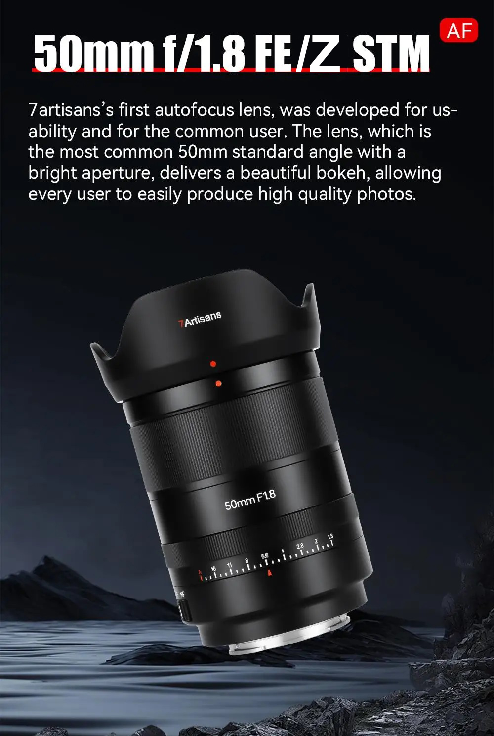 7artisans AF 50mm F1.8 STM Auto Focus Lens Full-Frame Large Aperture Prime Lens For Nikon Z ...