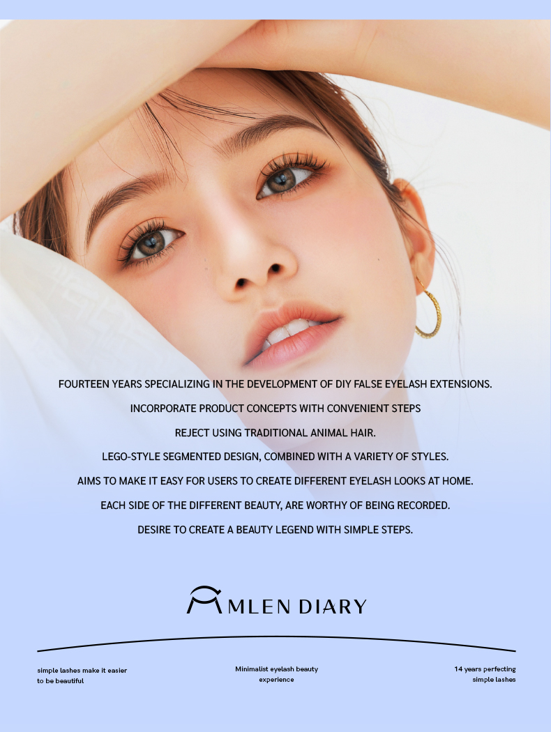 MLEN DIARY Glue Free Lash Clusters Eyelashes Individual Lash Extension ...