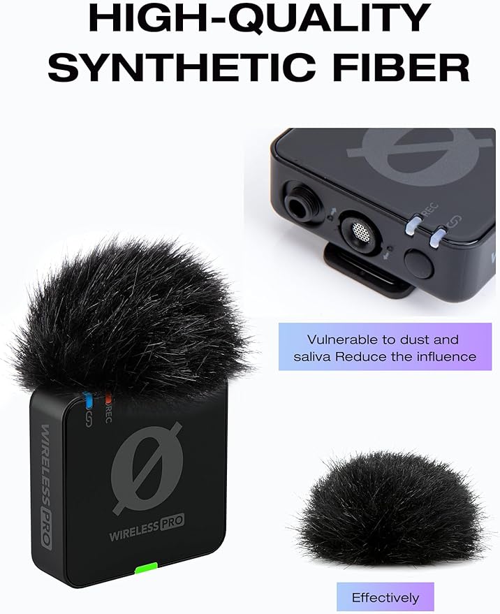 Mic Windscreen for Rode Wireless Go II/Wireless Me/Wireless Pro, Furry ...
