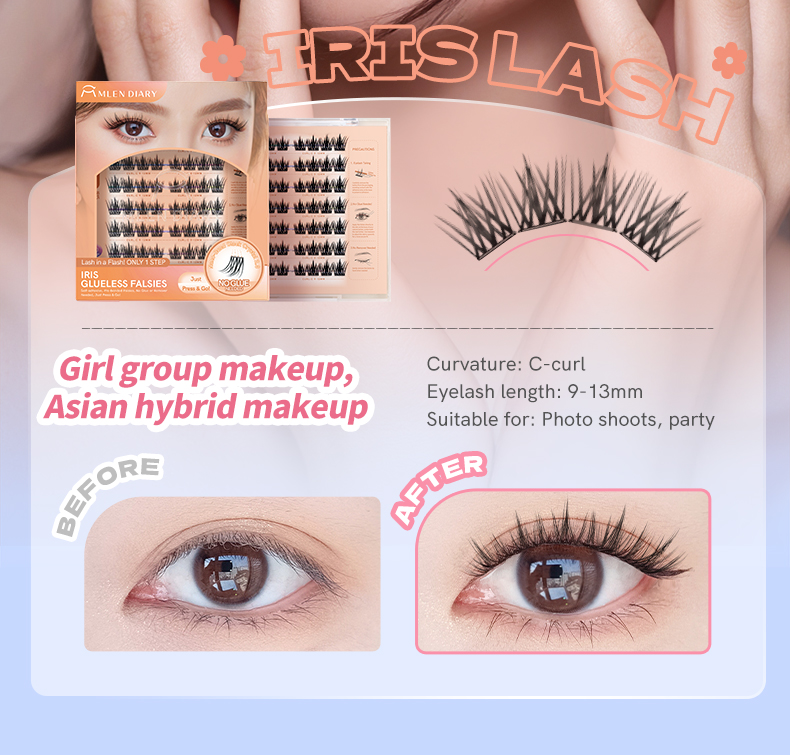 【NEW Upgraded】MLEN DIARY Sunflower Glue-free Lashes Reusable Individual ...