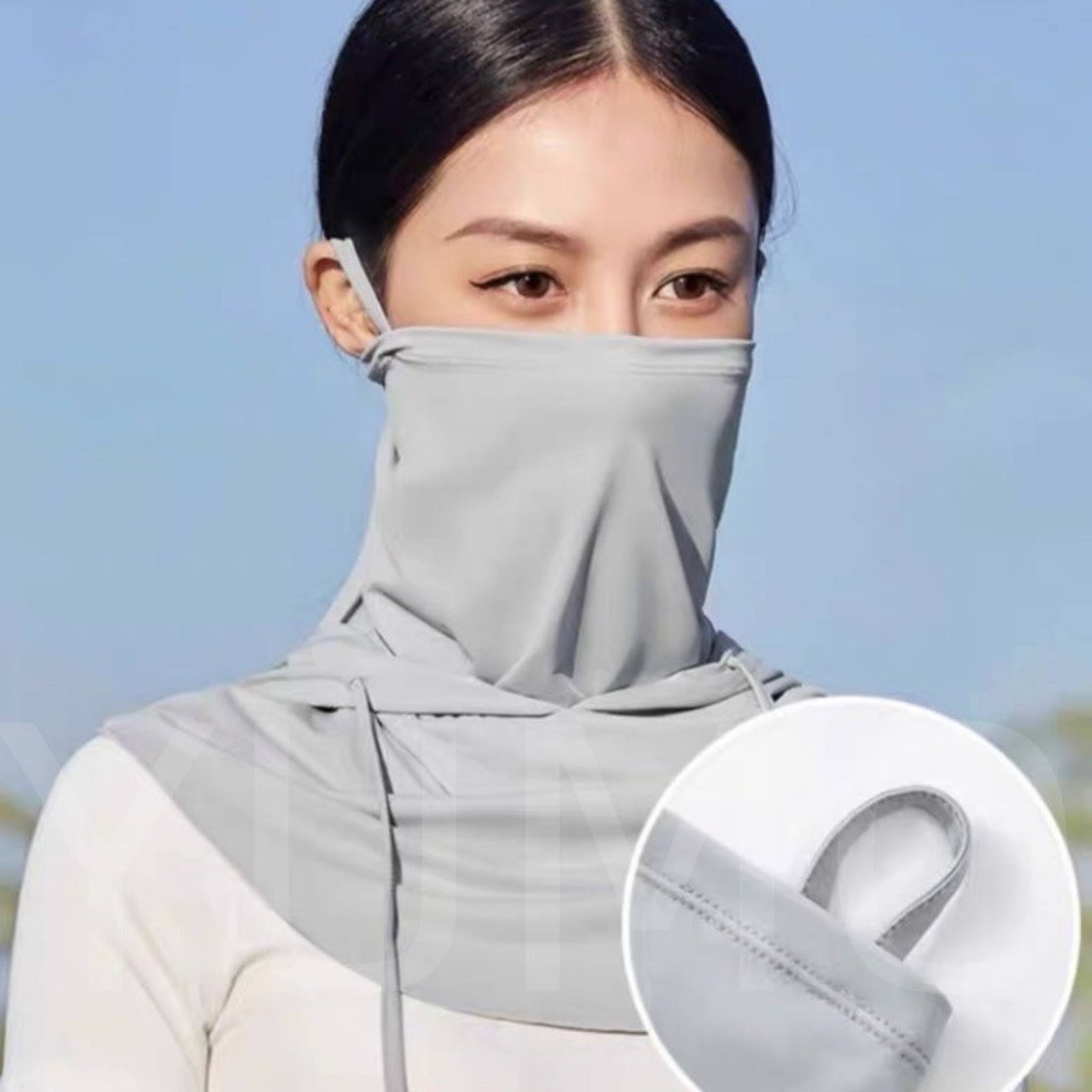 3-in-1 Ice Silk Sunscreen Cap UV Protection Hood Outdoor Mask Sun Full ...