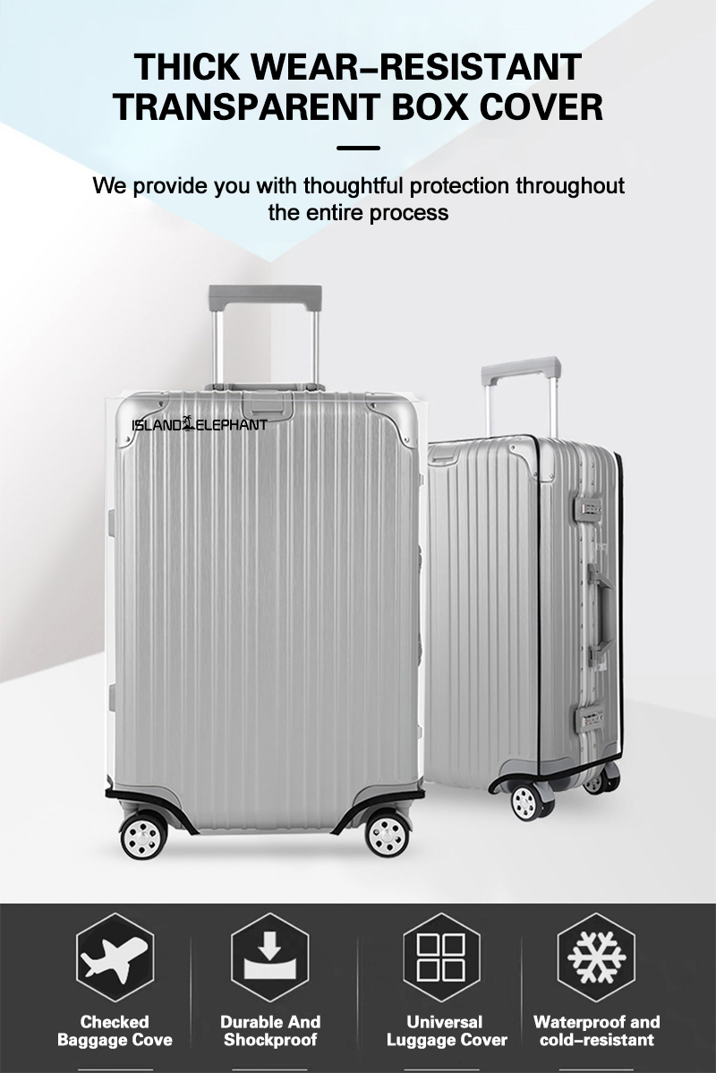Clear Luggage Cover Waterproof + Dustproof Scratch resistant丨Free ...