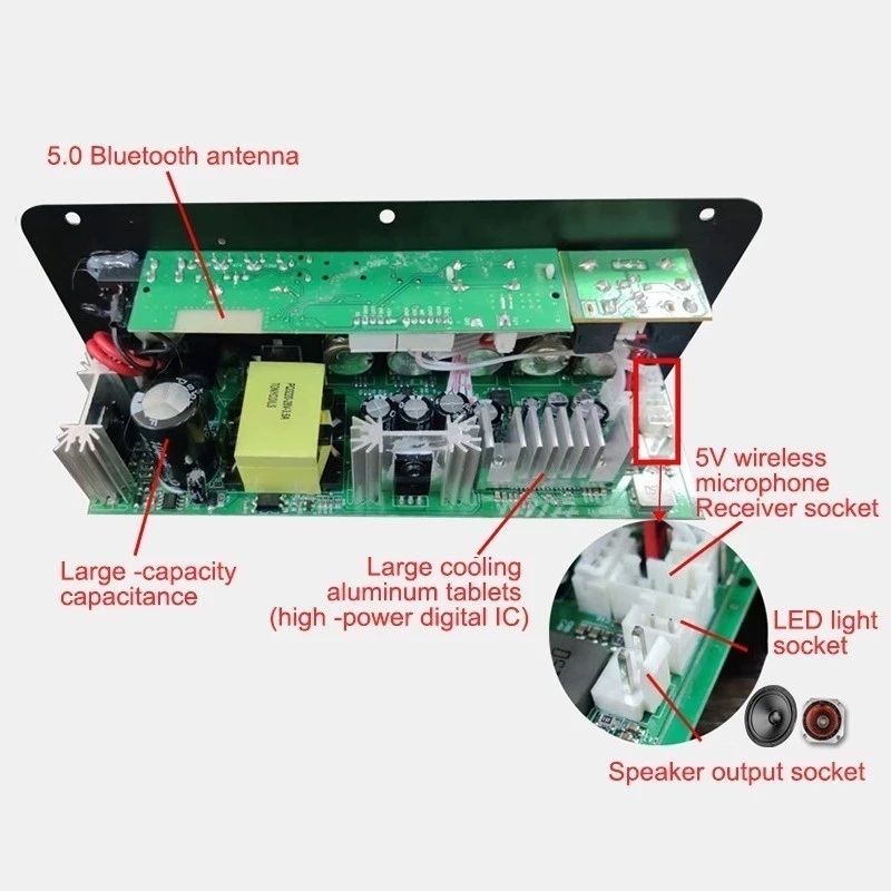 [Manila Shipping] D60 1000W Fiber input amplifier Bluetooth audio ...