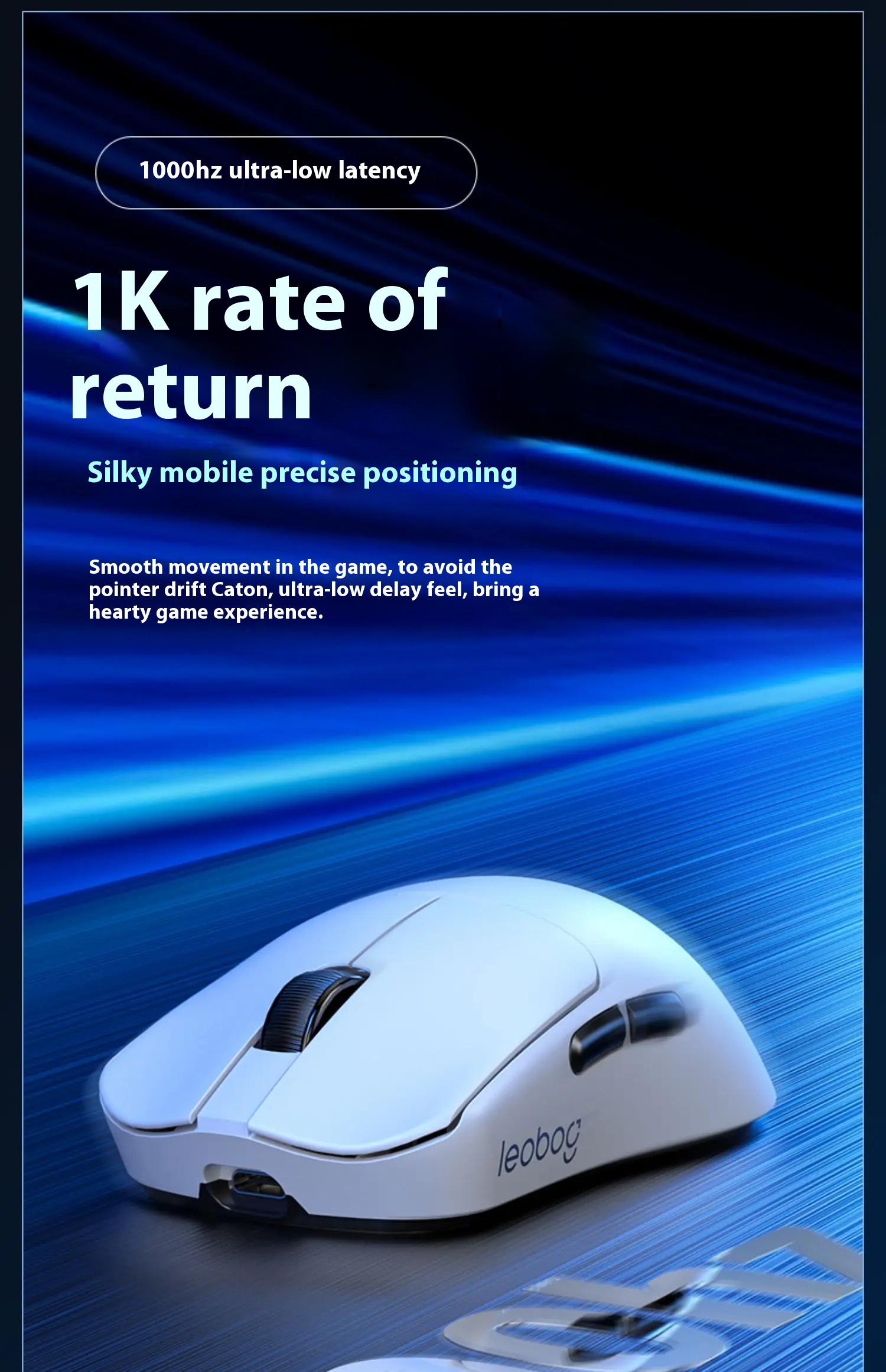 LEOBOG GM3 Wireless Mouse Three Modes PAW3311 Lightweight Low Latency ...