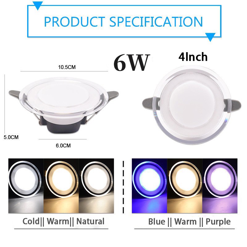 4/5Inch Tri Color LED Pin Light Ultra-Thin Recessed Ceiling Light LED ...