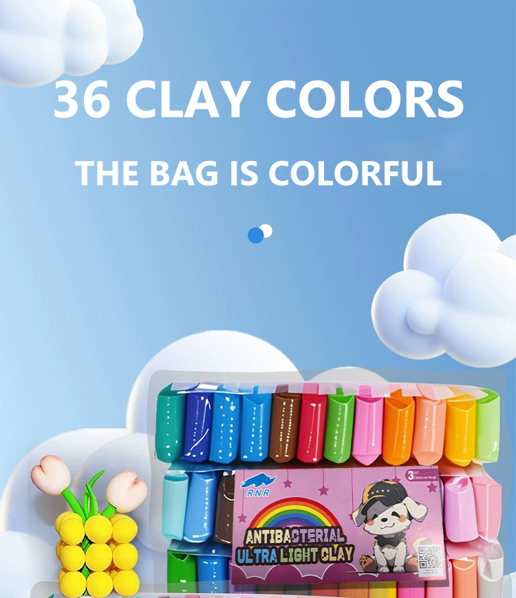 Super light clay Plasticine 36 color clay Space clay bag light clay ...