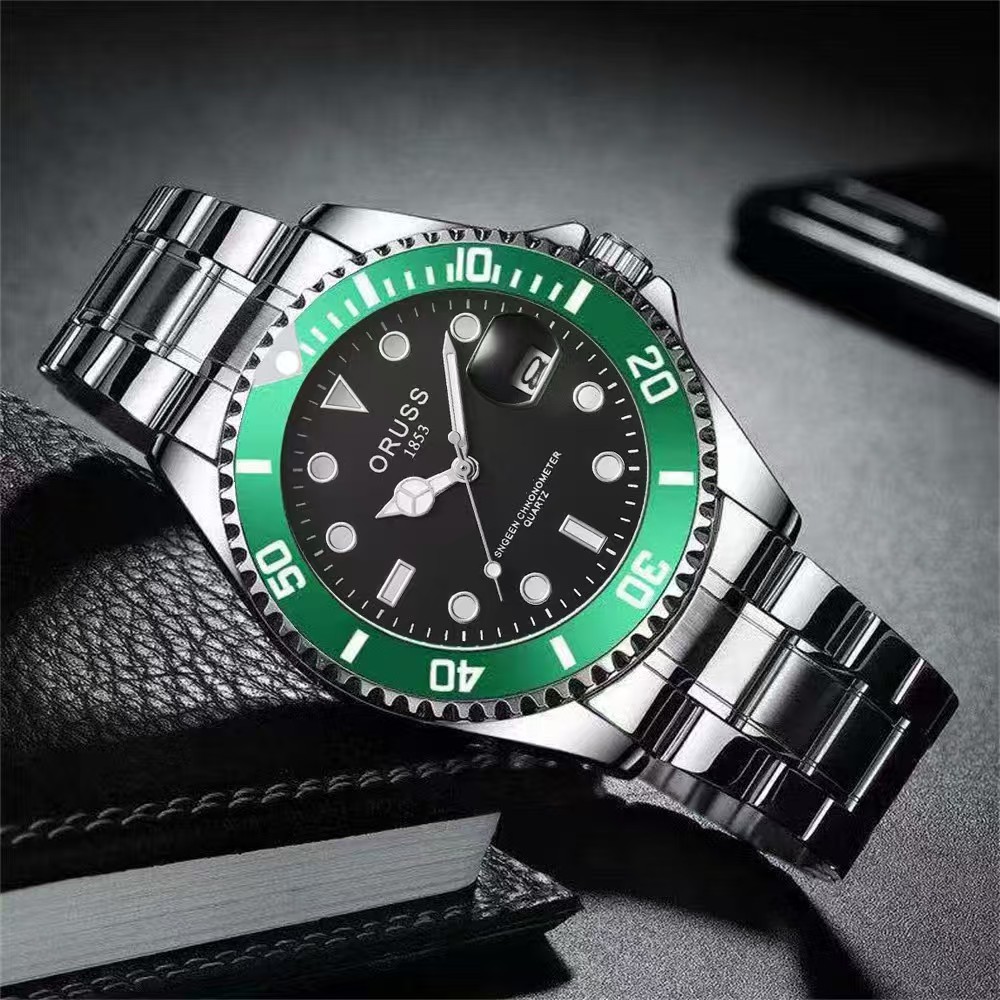 [Gift][With Box]ORUSS Original Men Luxury Stainless Steel/Leather ...
