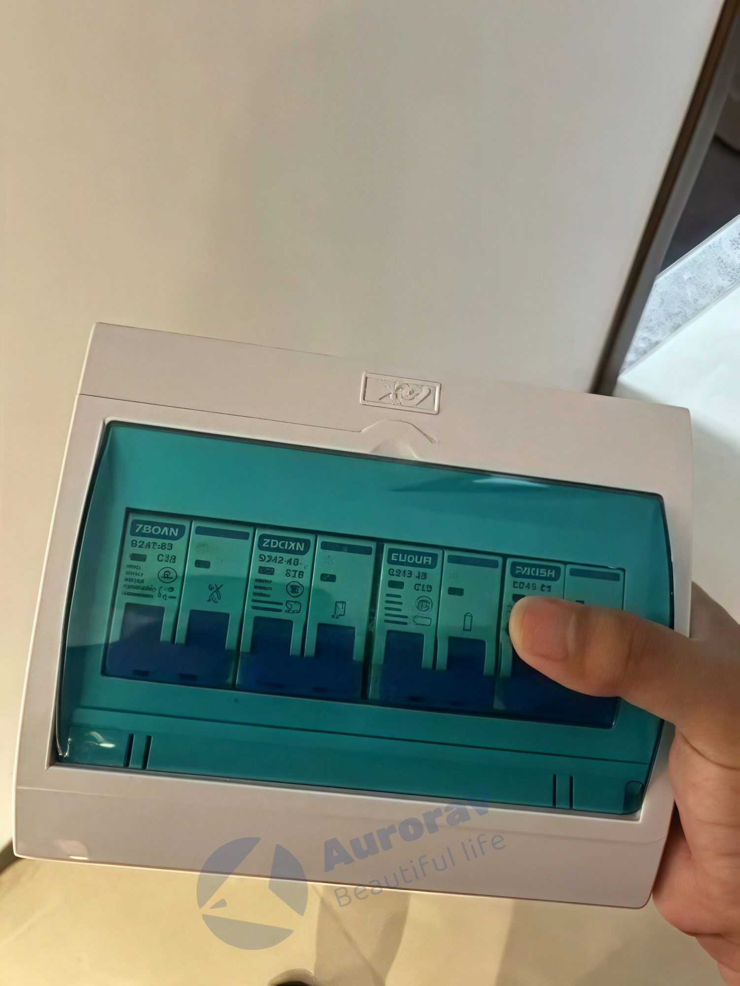 Panel box set with 4 circuit breakers 63 amp, 32 amp, 20 amp and 16 amp ...