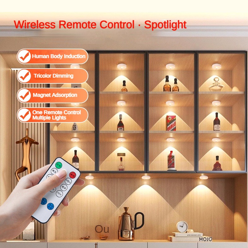 Licer LED Multifunction Motion Sensor Spotlight Tricolor Dimming USB ...