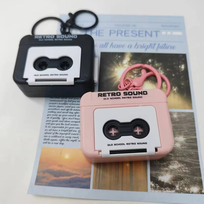 Mini Retro Recorder Tape Keychain Creative Tape Recorder Keychain Mini ...