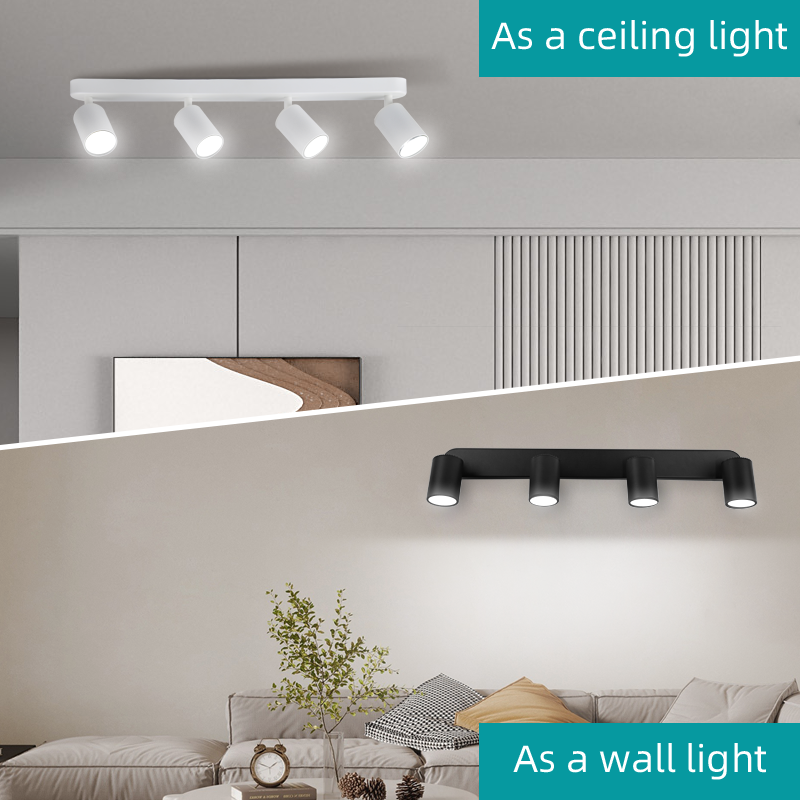 Bulb Replaceable Gu10 Spotlight Tri-color Track Light Set Led Spot ...