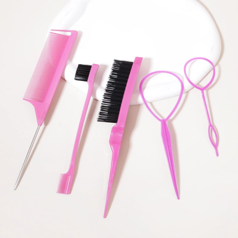 5-Piece Hair Brush And Braiding Tool Set Diy Hair Styling Tool Set ...