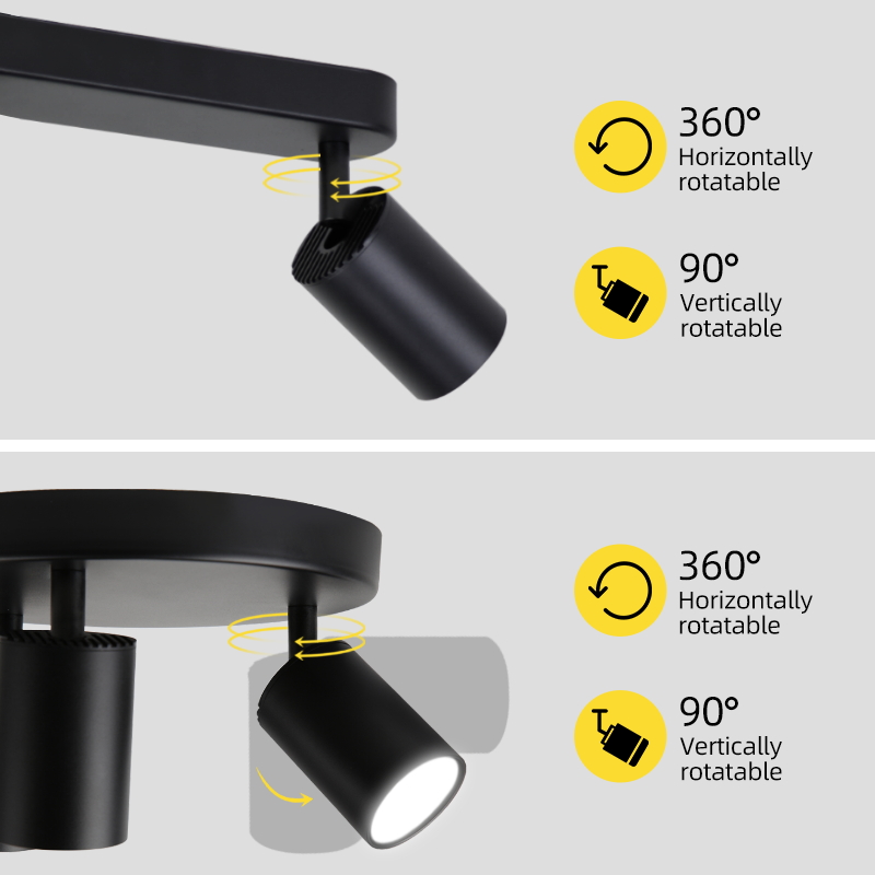 Bulb Replaceable Gu10 Spotlight Tri-color Track Light Set Led Spot ...