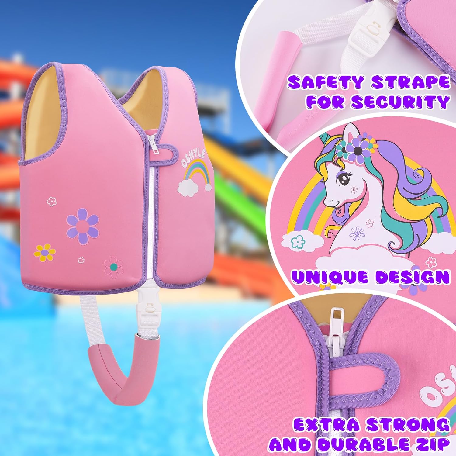 WINMAX Kids Life Jacket Kids Swimsuit Assist Swimwear Swim Training ...