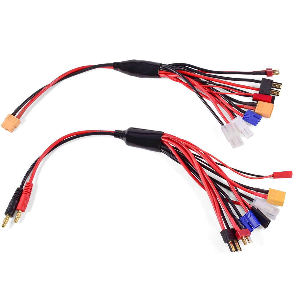 RC Charger Adapter Connector 8 In 1 Charger 4.0mm Banana XT60 TRX ...