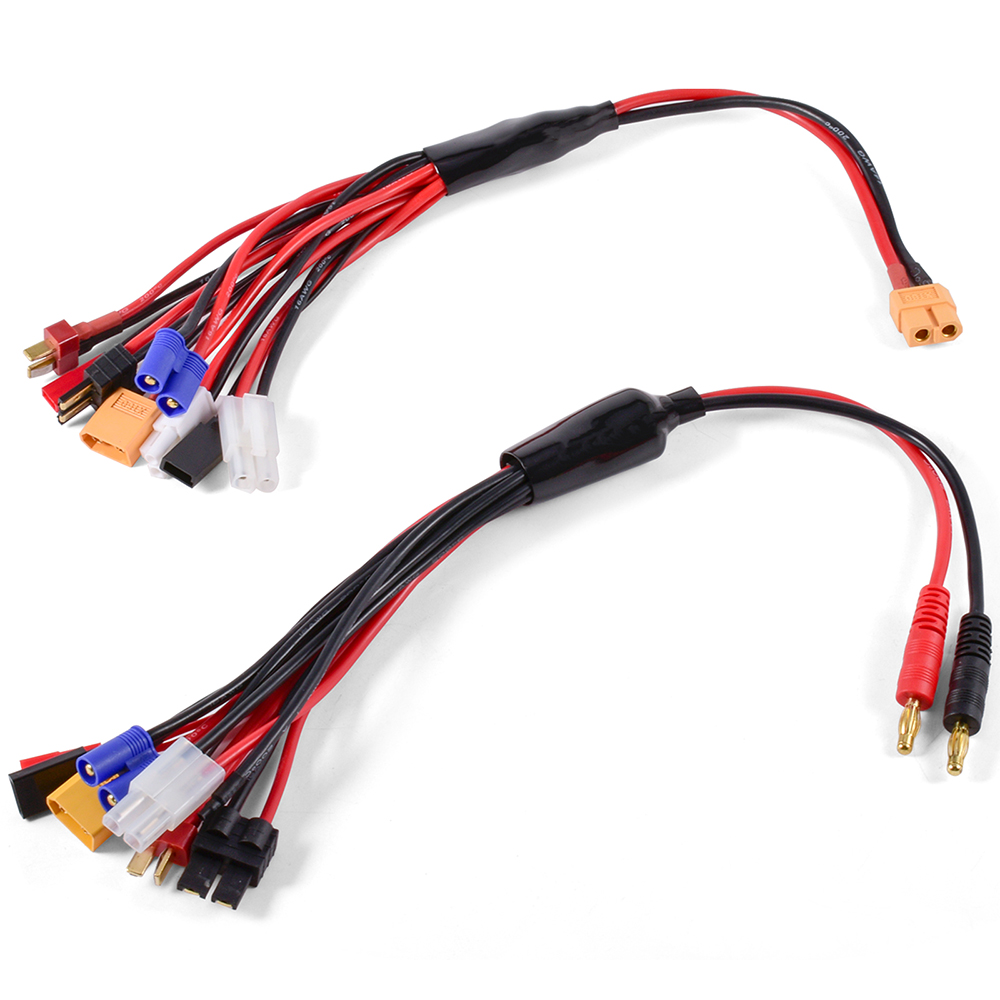 RC Charger Adapter Connector 8 In 1 Charger 4.0mm Banana XT60 TRX ...