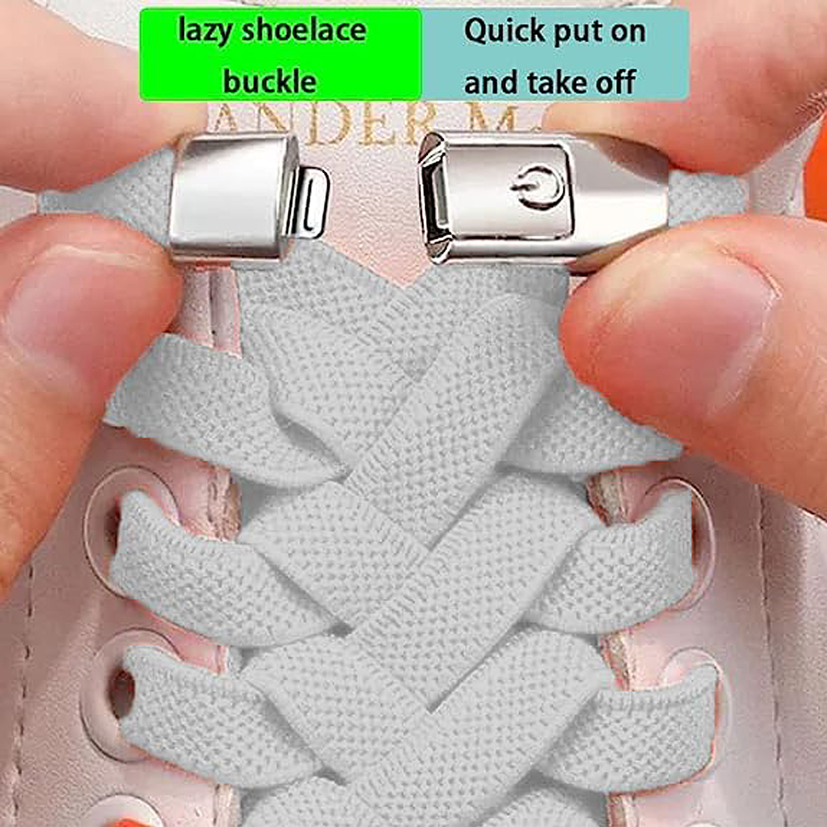 Elastic No-Tie Shoelaces With Quick Lacing System For Trainers Running ...