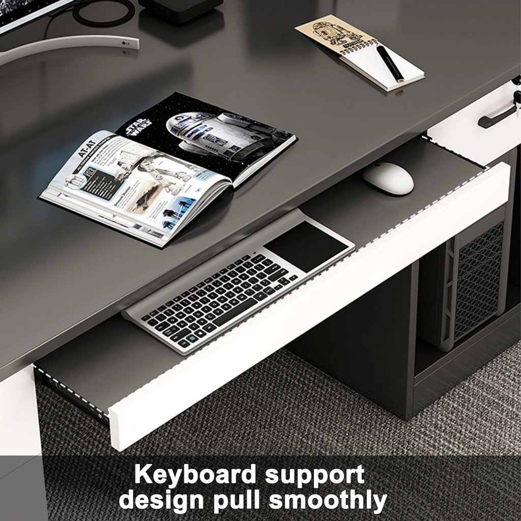 Computer Table with Drawer and Keyboard Tray Bedroom Office Desk Home ...