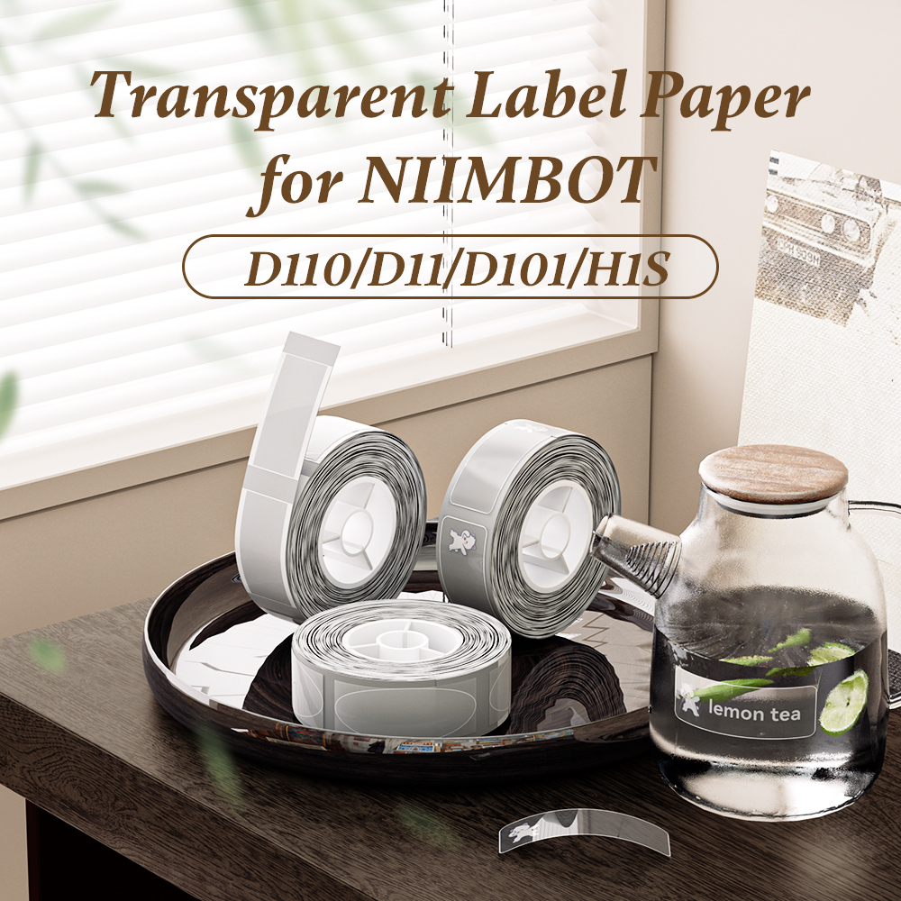 Niimbot D11/D110/D101/H1S Transparent Sticker Paper 12-15mm Width ...
