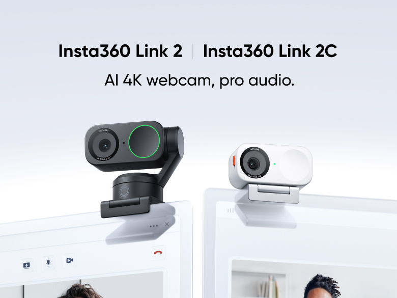Insta360 Link 2C - 4K Webcam for PC/Mac, 1/2" Sensor, Auto Framing, HDR ...