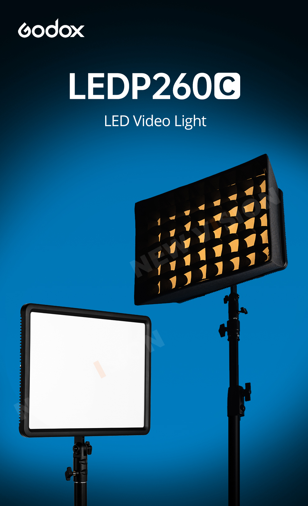 GODOX LEDP260C Ultra-thin 30W 3300-5600k LED Video Light Panel Lamp for ...