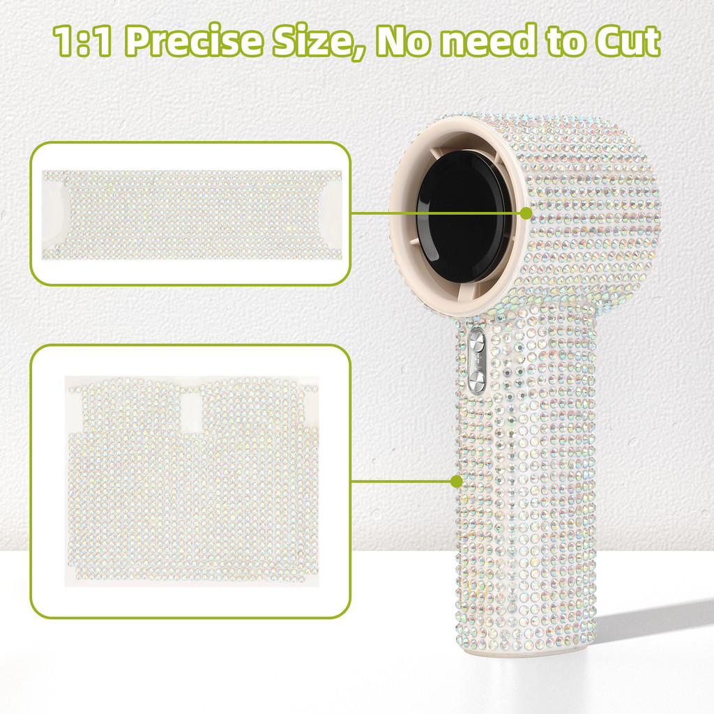 Goojodoq GFS001 Portable Fan DIY Diamond Sticker High Speed Fan Sticker ...