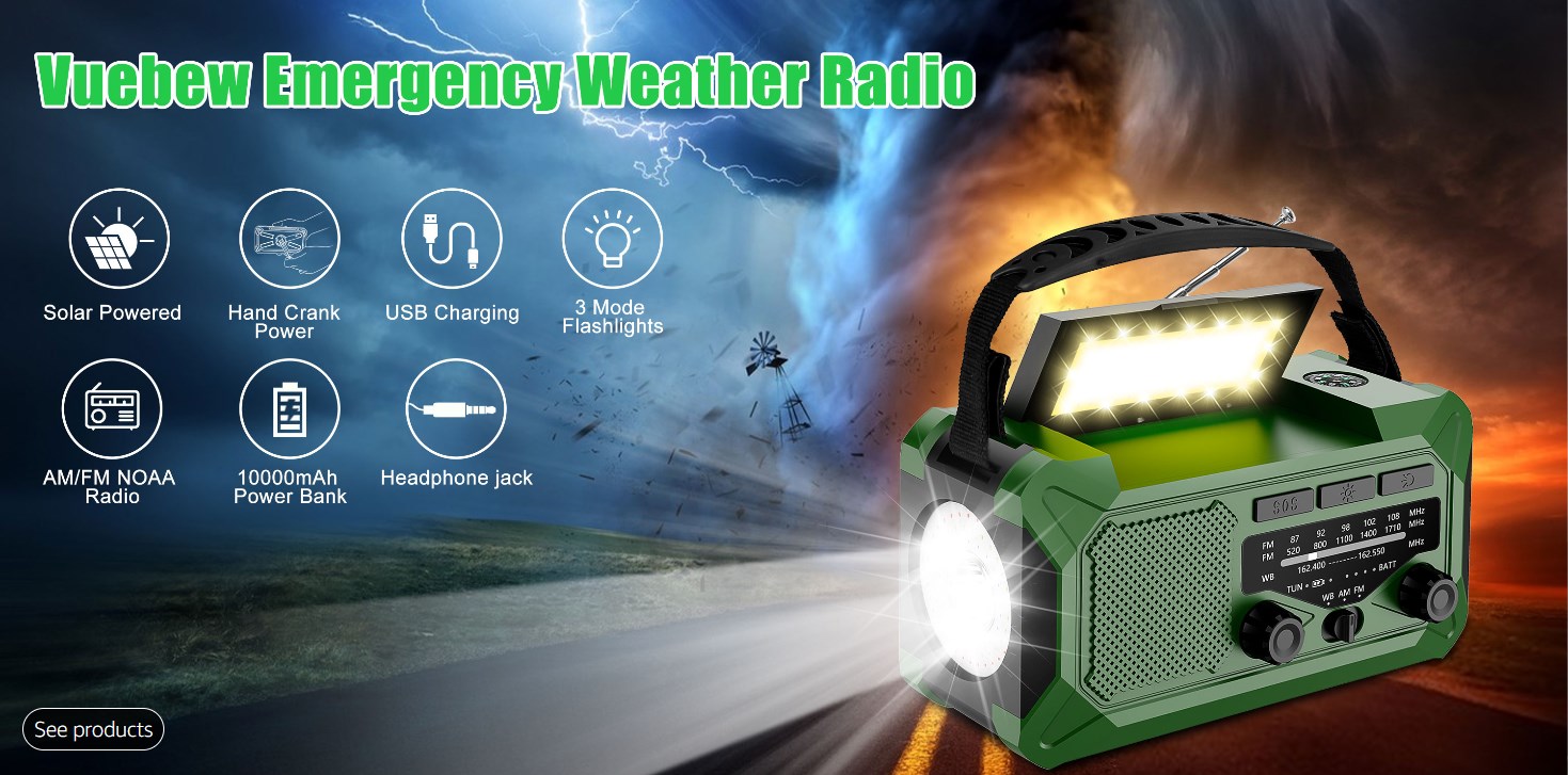 Portable Solar Radio FM/AM 10000mAh Rechargeable Solar Radio with LED ...