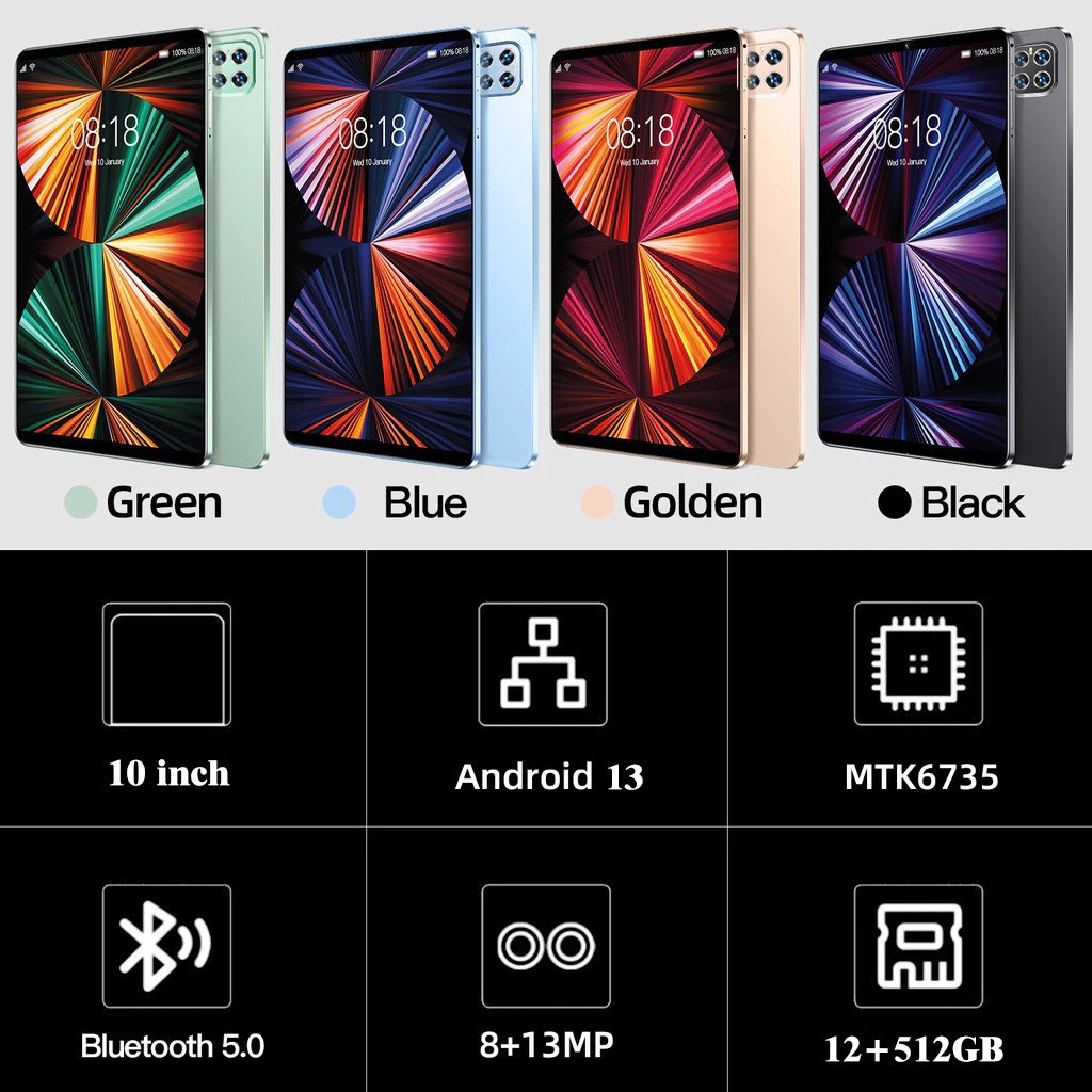 Yookie MXS Spark Pro Max 5G Tab Dual Sim 12GB RAM 512GB Memory Android ...