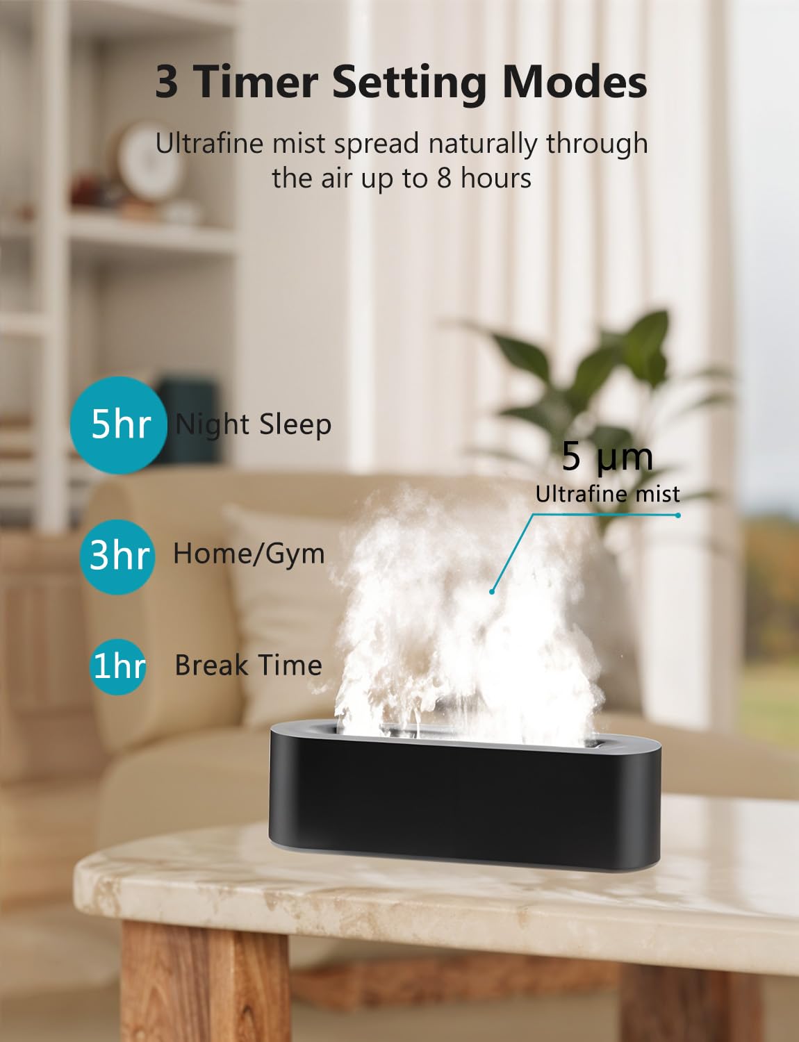 Flame Air Humidifier with Essential Oil Air Diffuser humidifier ...