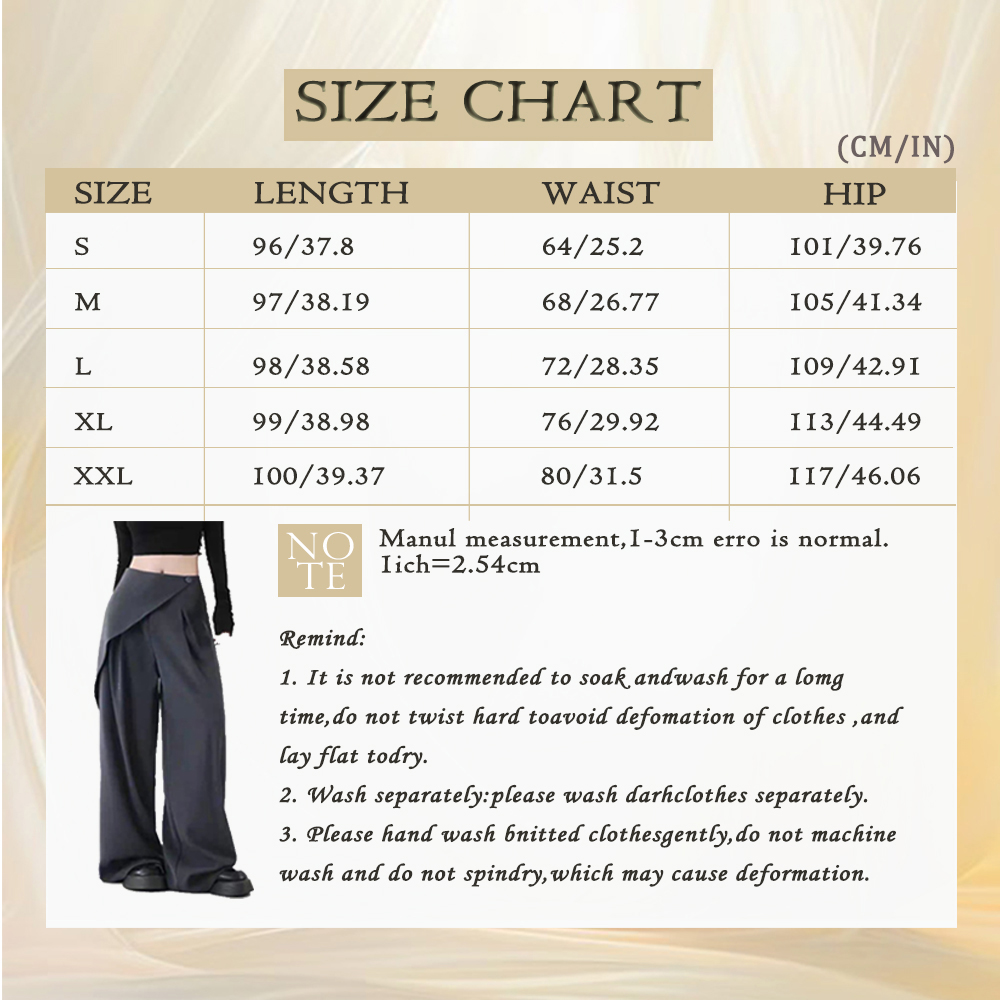 Plus Size S-2XL Women's Square Pants High Waist Wide Leg Trousers ...