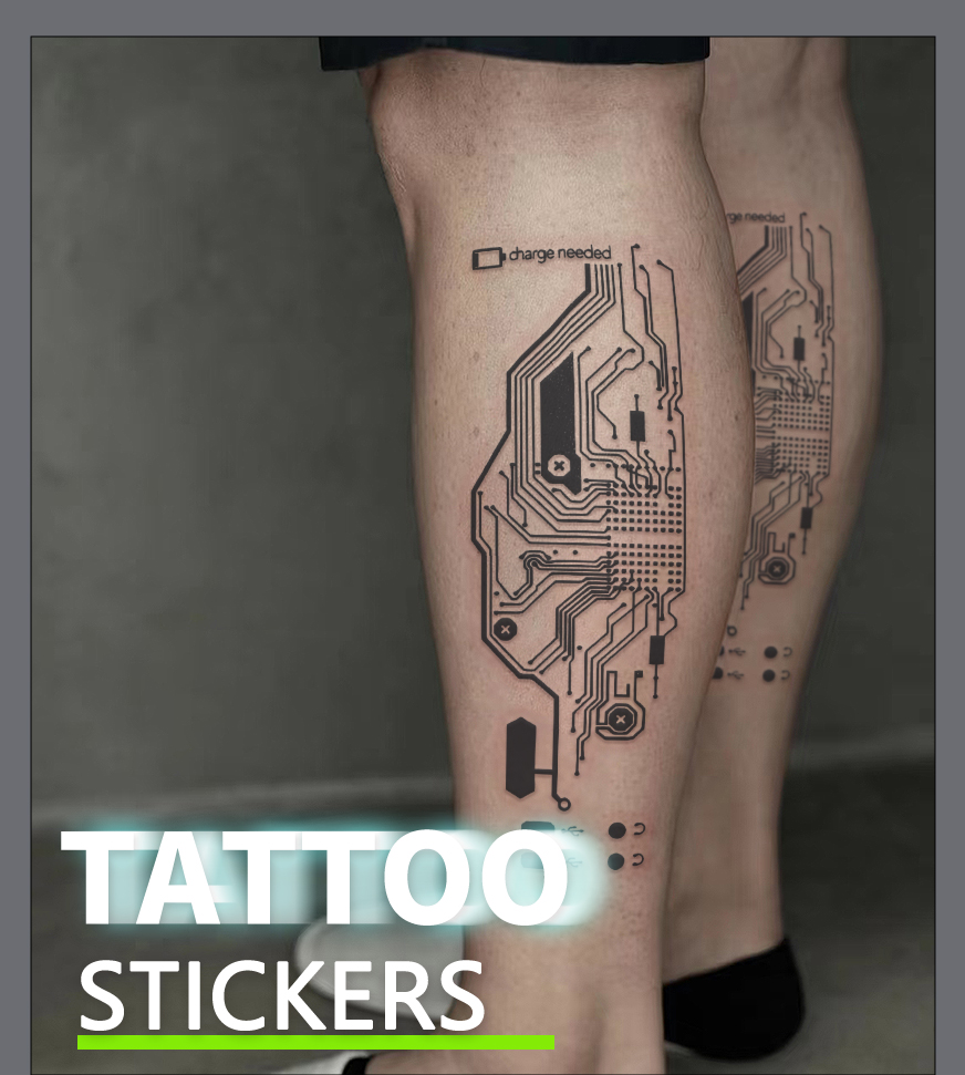 Long Lasting Waterproof 15 Days Temporary Tattoo Sticker, Geometric ...