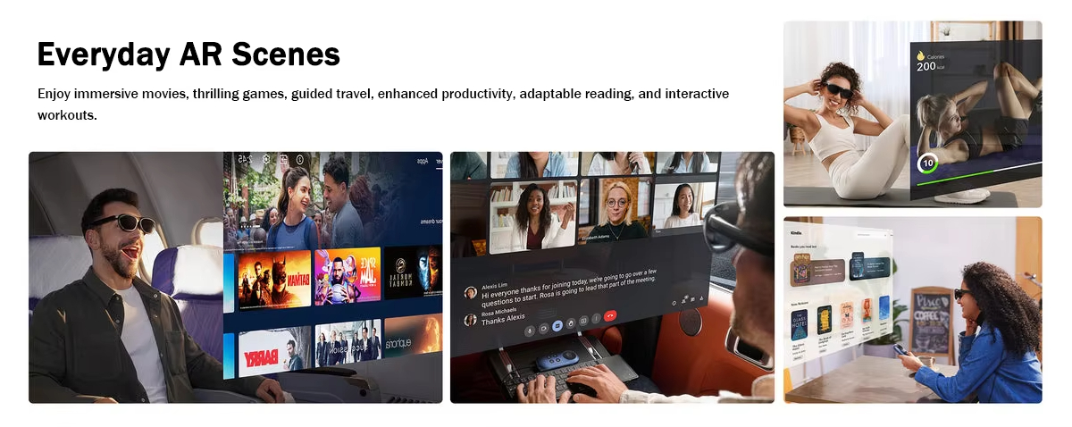 【New Arrival】Rokid Max 2 Your First AR Glasses for Spatial Computing 3DoF System Gaming ...