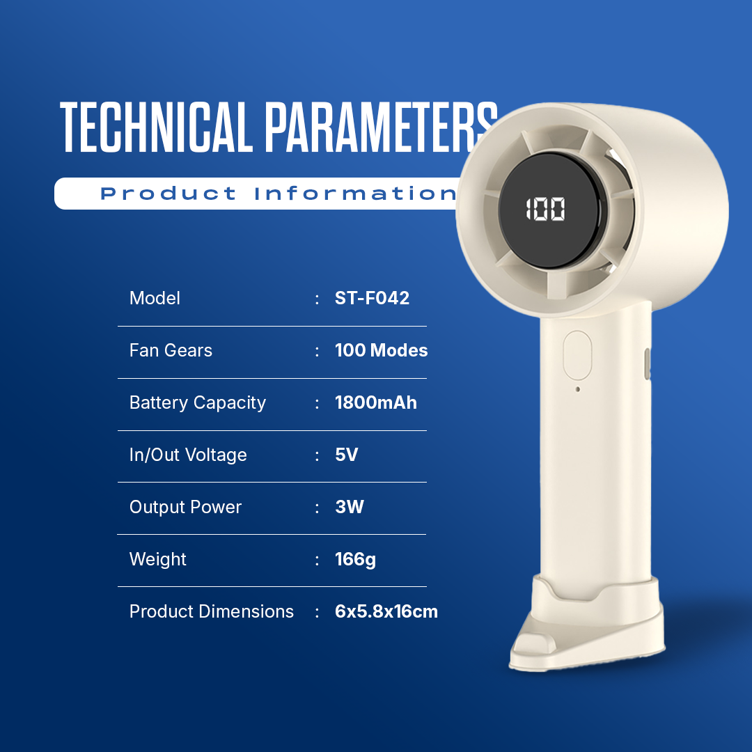 NSS Mini Cooling Turbo Fan With 100 Gear Super Strong Wind Rechargeable ...