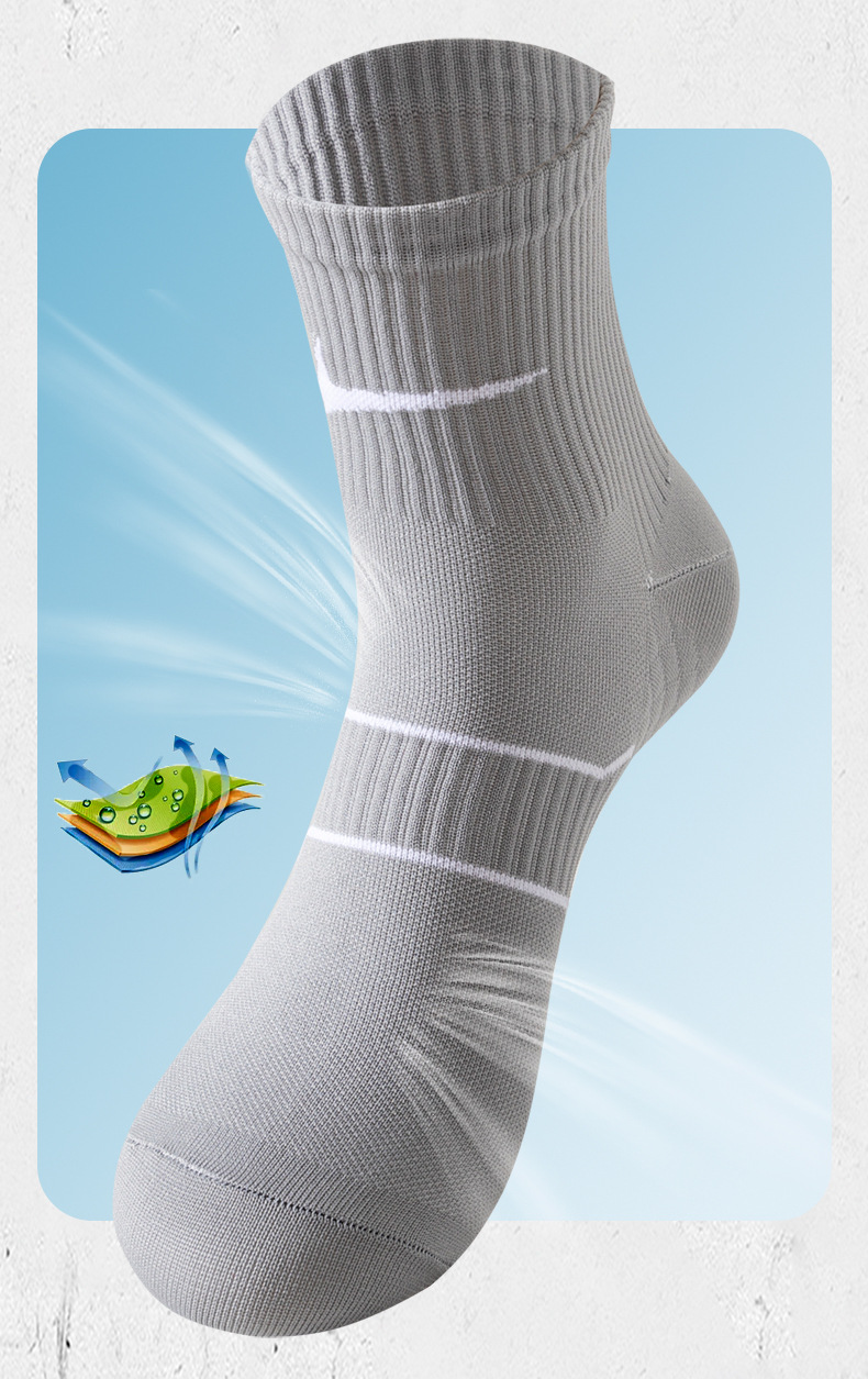 Mid-Tube Sports Socks for Men & Women - Quick-Drying, Non-Slip, Ideal ...